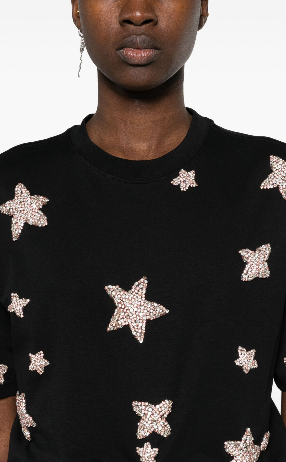 Crystal-embellished cotton T-shirt